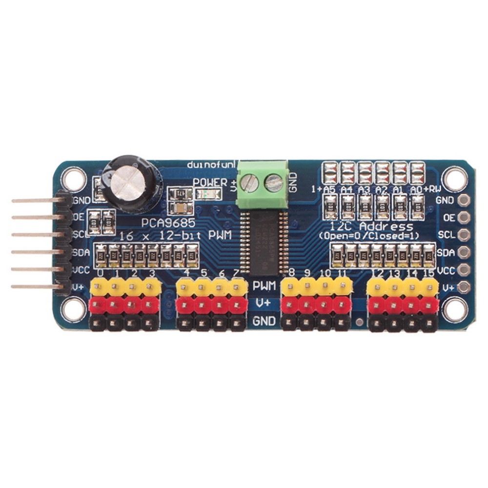 Servo breakout I2C x16 - Tienda Prometec